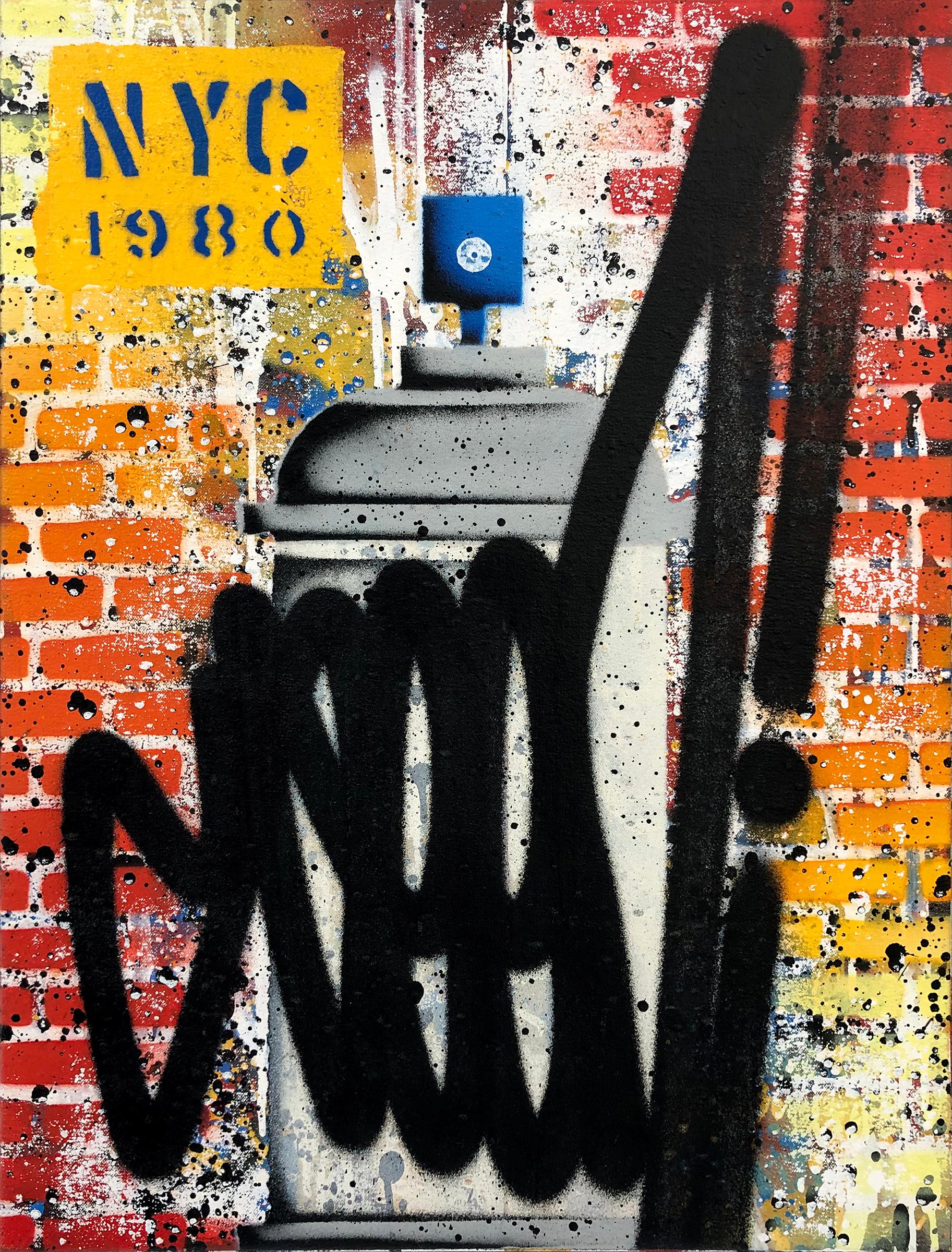 Stencil Paintings - 158 For Sale at 1stDibs | stick no bills stencil ...