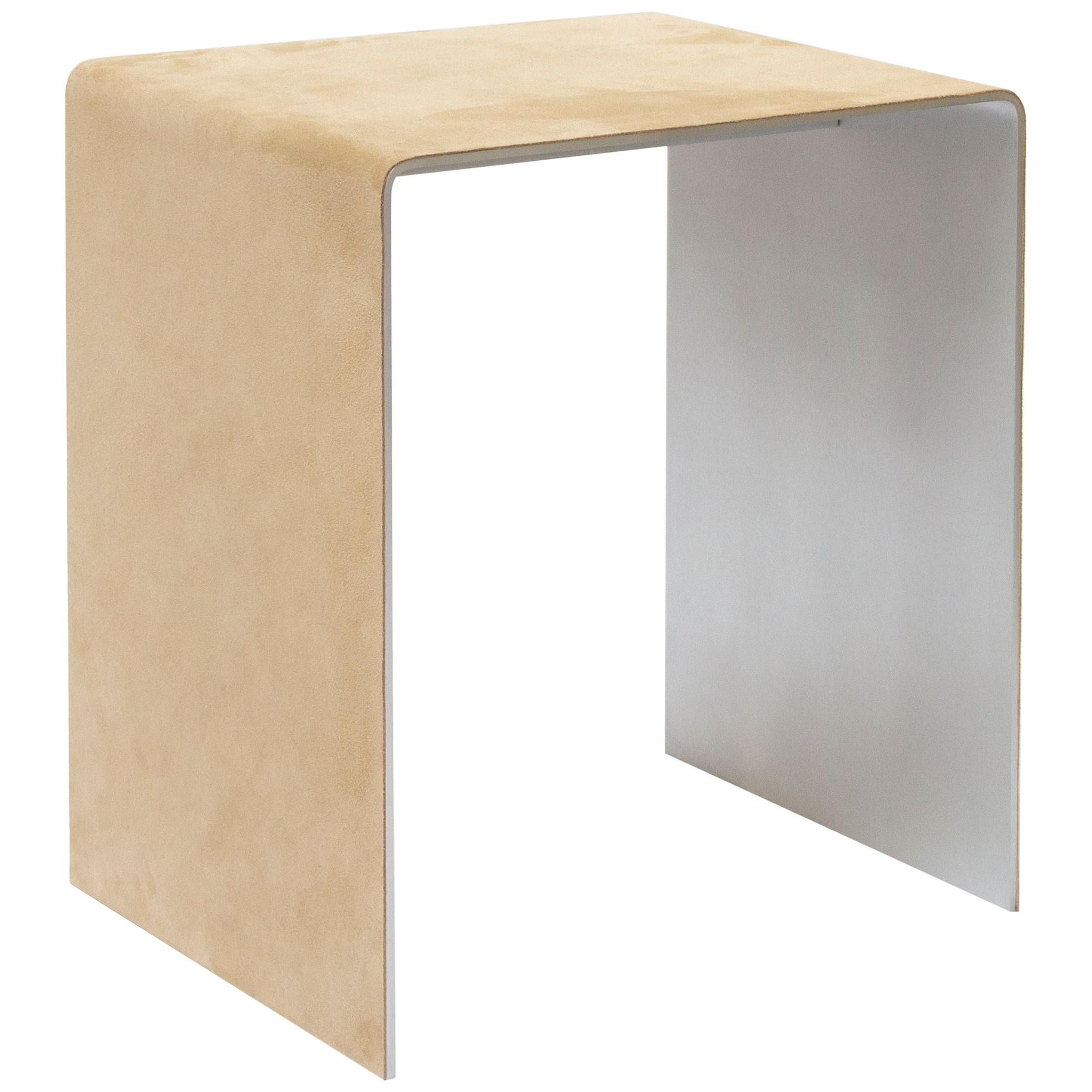 Counter Stool in Solid White Oak and Brass by Estudio Persona For Sale ...