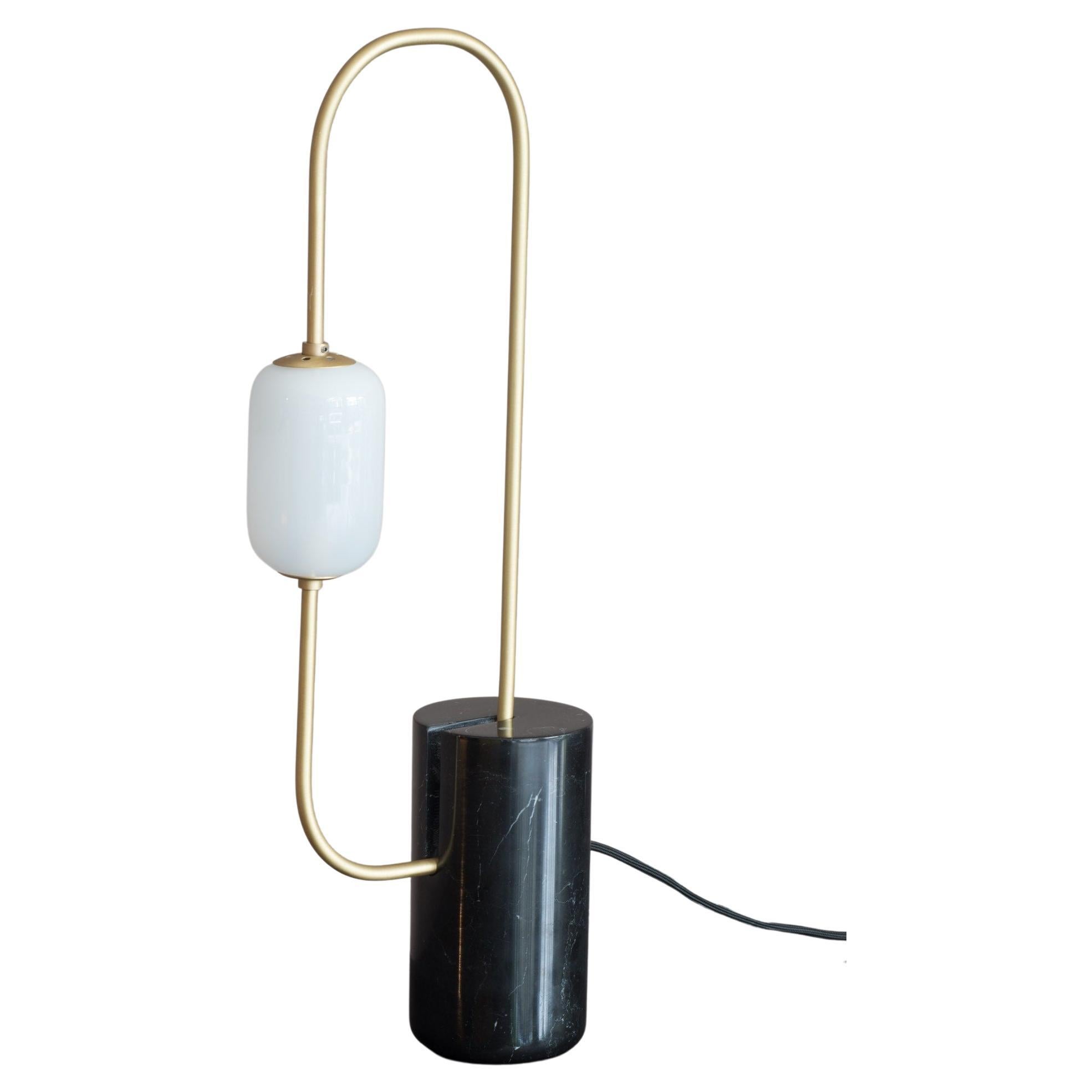Chrome and Brass Segmented Column Table Lamp. For Sale at 1stDibs