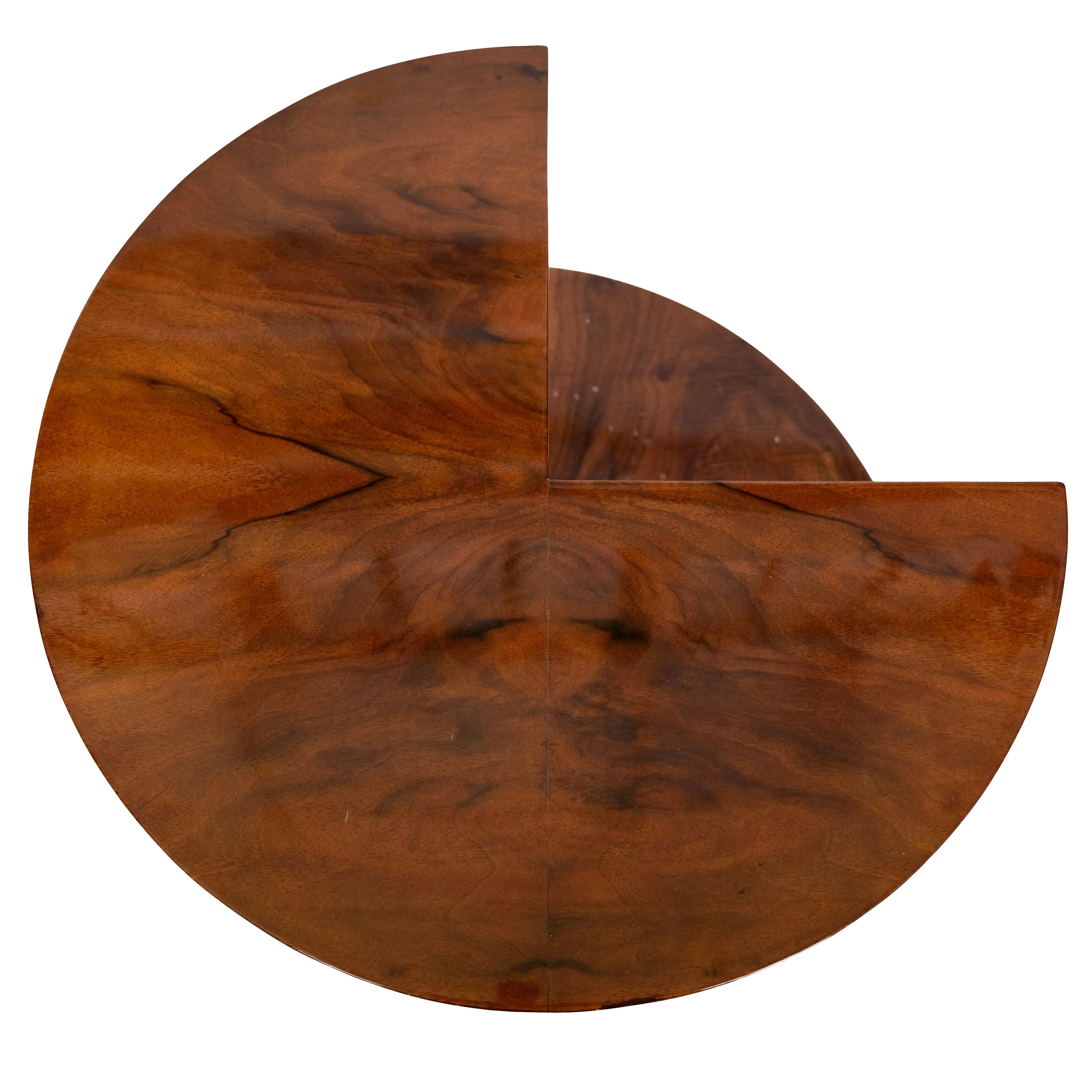 Segmented 1930s French Art Deco Side Table in Nutwood High Gloss ...