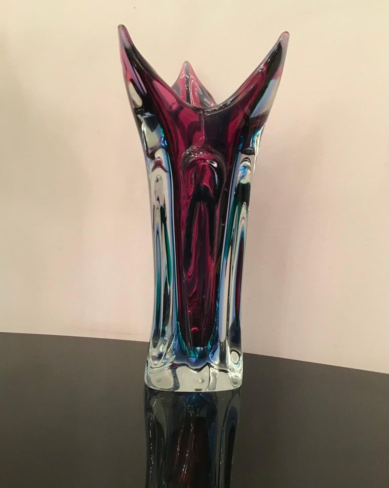 Seguso "Flavio Poli" Vase Murano Glass, 1950, Italy For Sale at 1stDibs