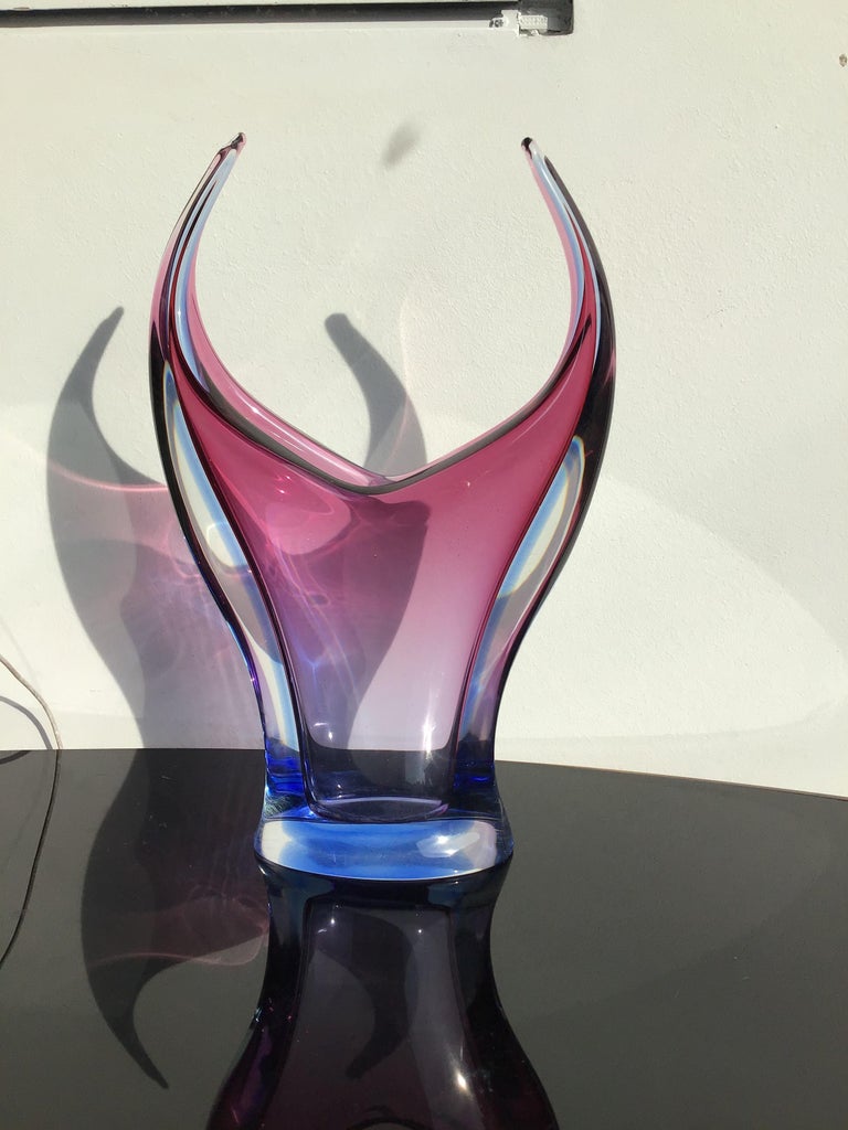 Seguso Flavio Poli Vase Murano Glass, 1950, Italy For Sale at 1stDibs