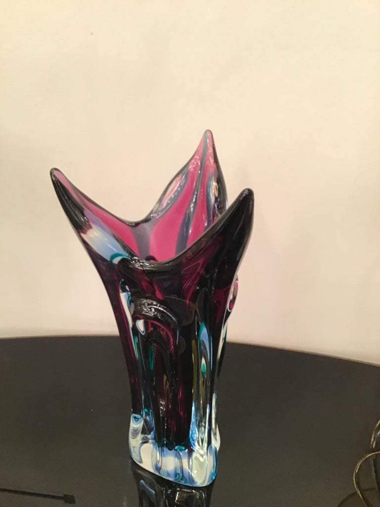 Seguso "Flavio Poli" Vase Murano Glass, 1950, Italy For Sale at 1stDibs
