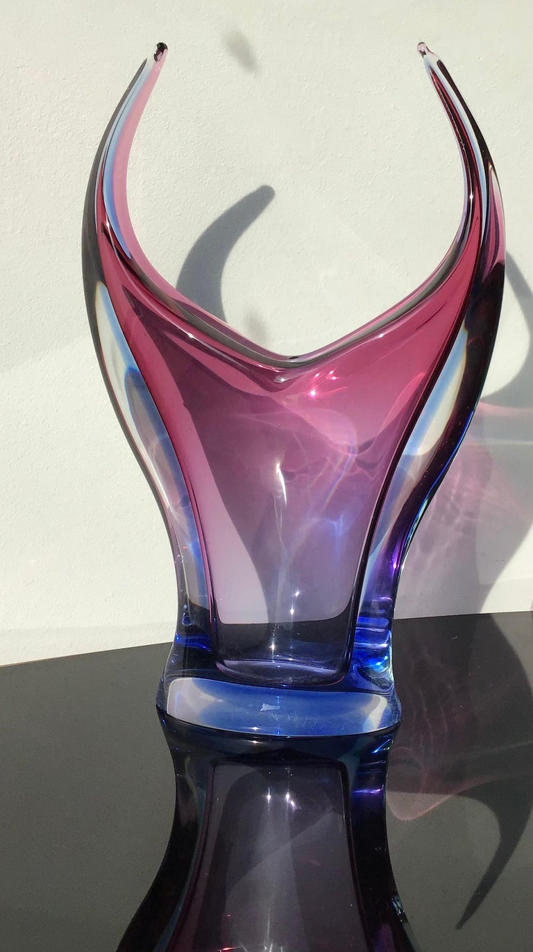 Seguso Flavio Poli Vase Murano Glass, 1950, Italy For Sale at 1stDibs