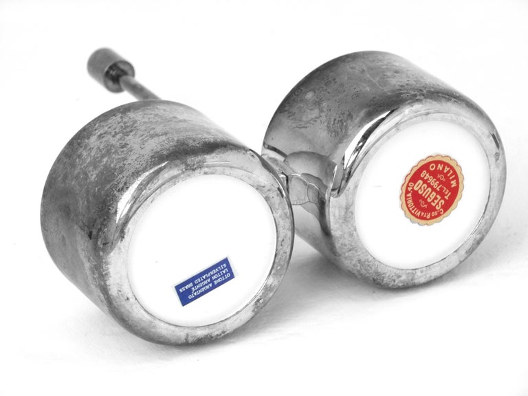 Seguso Italy Design Liquor Glasses You and Me in Silverplate Years 30 ...