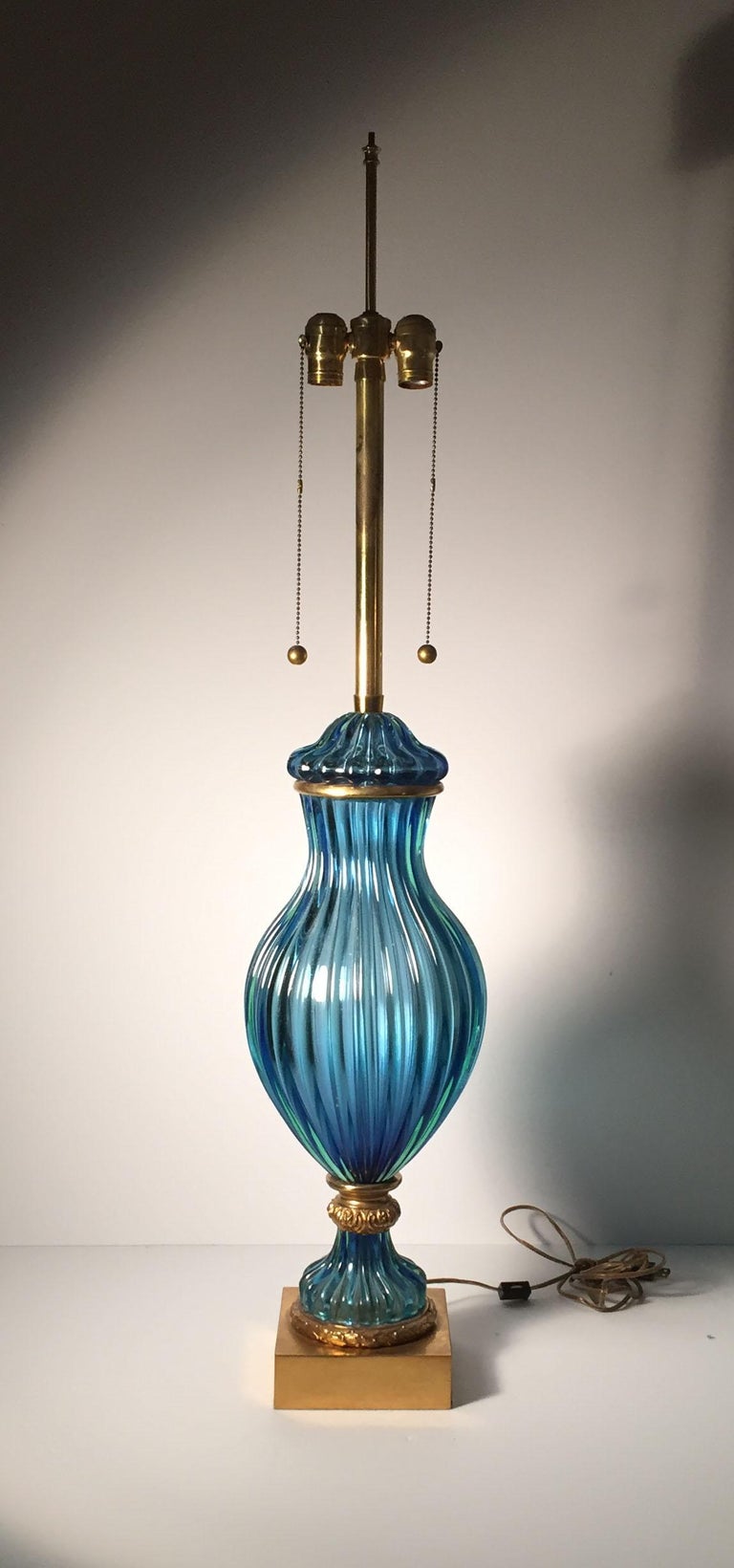 Seguso Murano Glass Lamp at 1stDibs