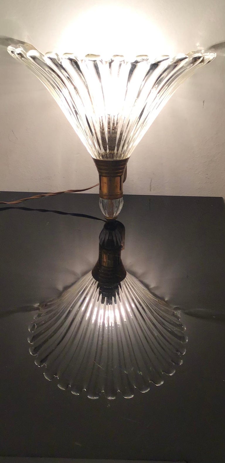 Seguso Sconce Brass Murano Glass 1930 Italy For Sale at 1stDibs