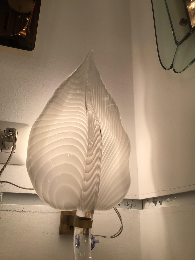 Seguso Sconces Murano Glass Brass, 1950, Italy For Sale at 1stDibs