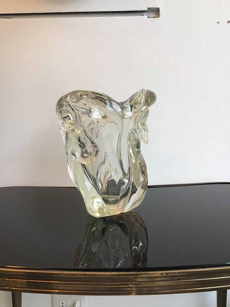 Seguso Vase Murano Glass, 1950, Italy at 1stDibs