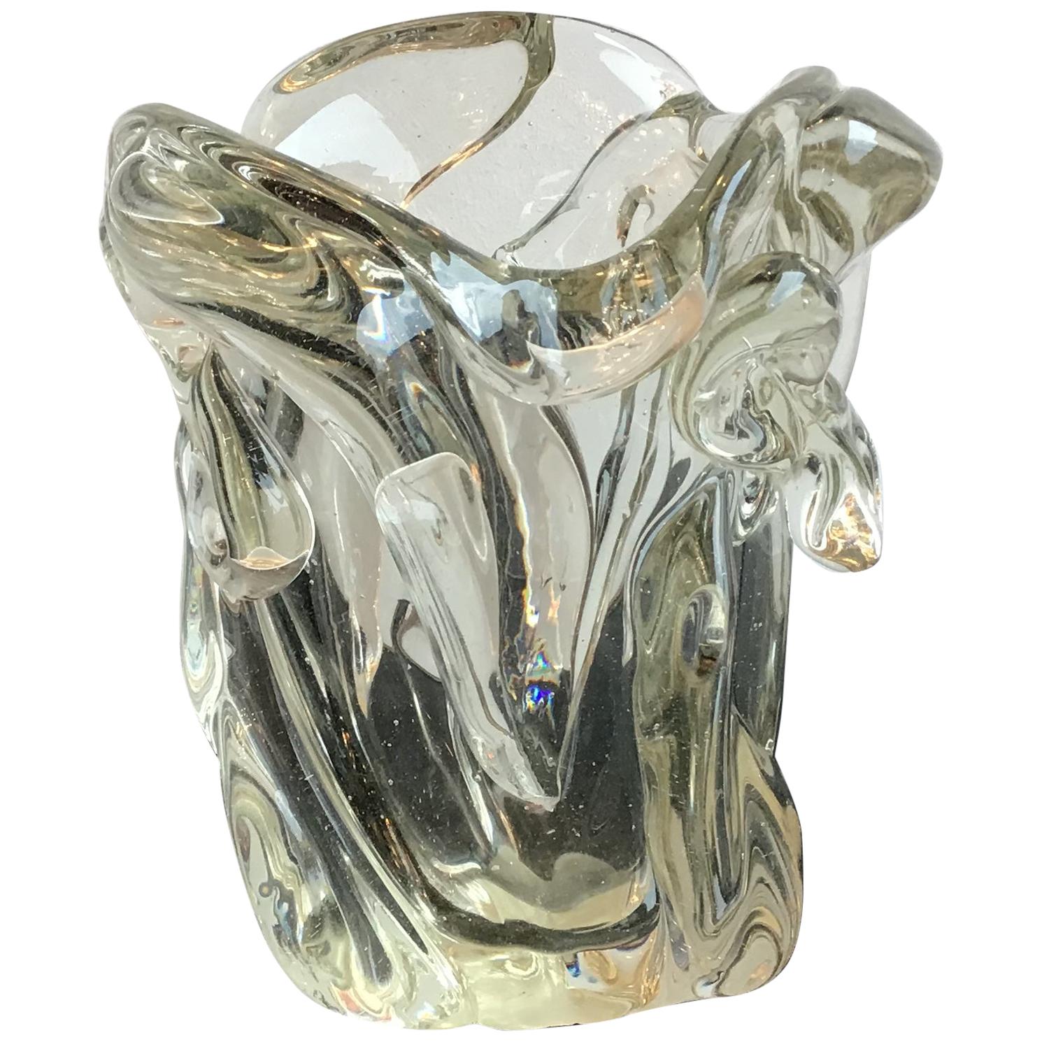 Seguso Vase Murano Glass, 1950, Italy at 1stDibs