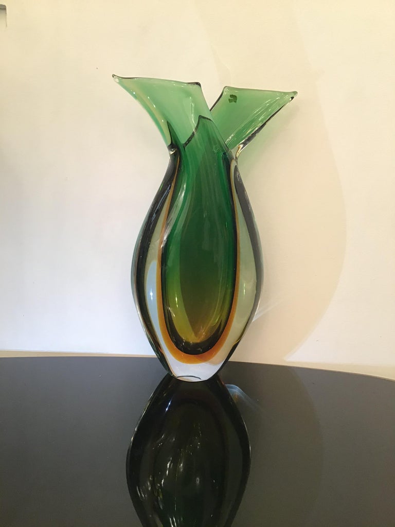 Seguso Vase Murano Glass, 1955, Italy For Sale at 1stDibs