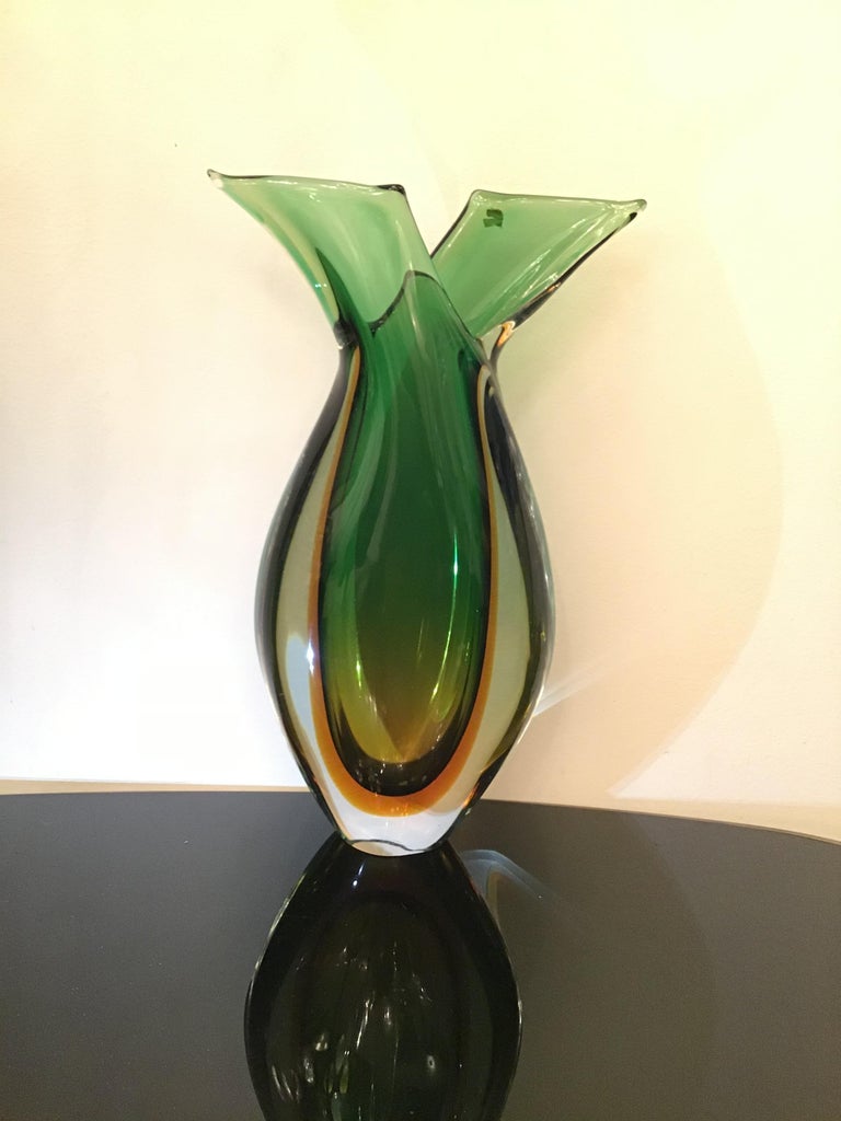 Seguso Vase Murano Glass, 1955, Italy For Sale at 1stDibs