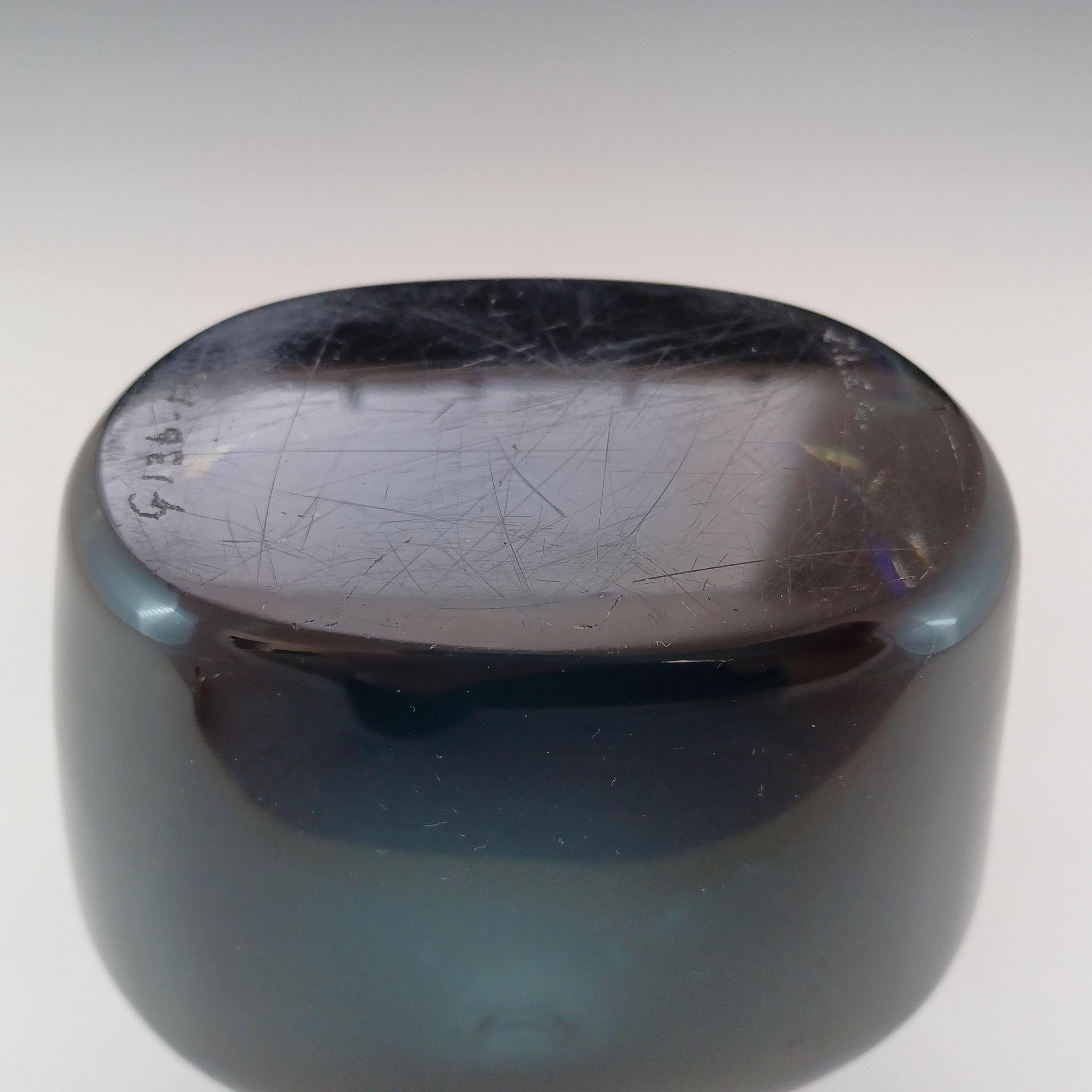 Seguso Vetri d'Arte #12078 Blue Sommerso Glass Vase by Flavio Poli For ...
