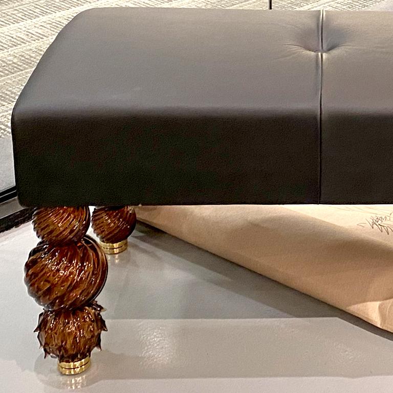Seguso Vetri d'Arte Mori bench Murano Glass For Sale at 1stDibs