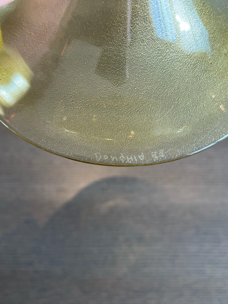 Seguso for Donghia - Large Modern Vase in Gold Murano Glass, Handblown ...