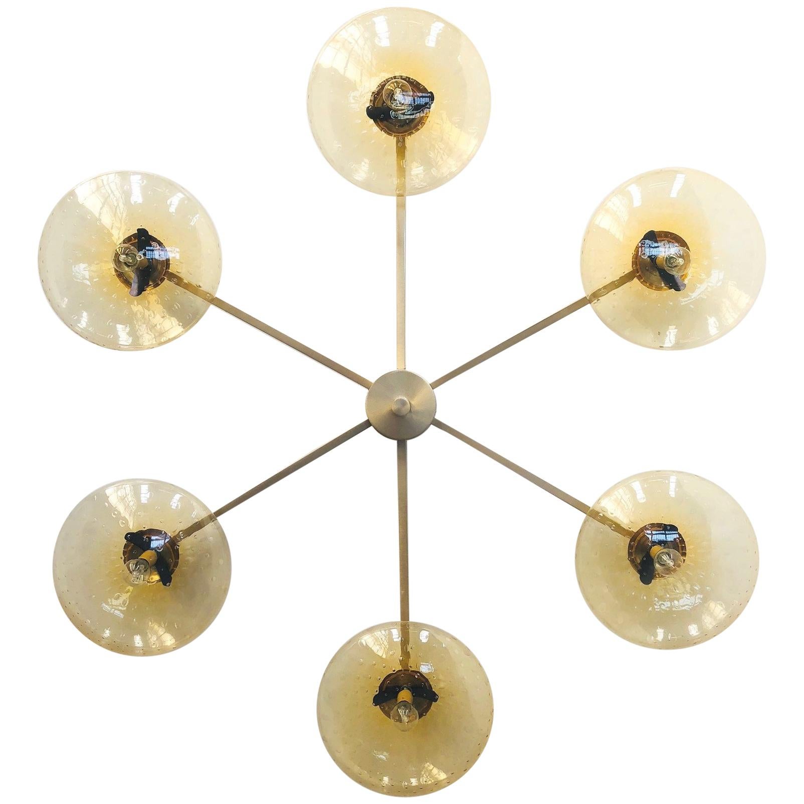 Sei Ceiling Light by form A- Bronzo Ottone Finish For Sale at 1stdibs