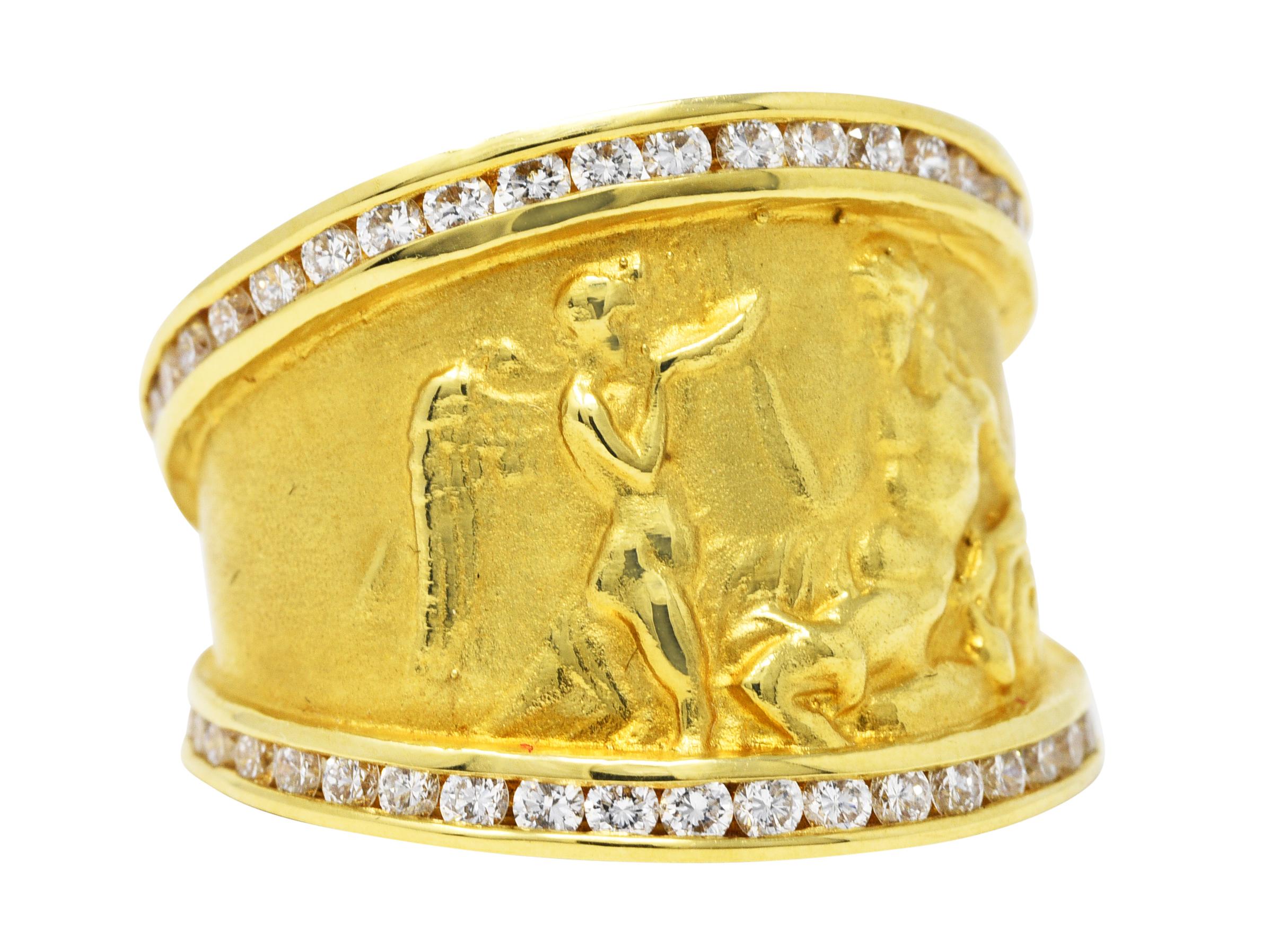 Seidangang 1.00 Ctw Diamond 18 Karat Gold Cupid Dionysus Band Ring at ...