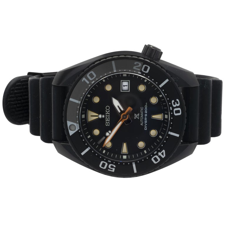 Seiko Black Stainless Steel Prospex Limited Edition For Sale at 1stDibs