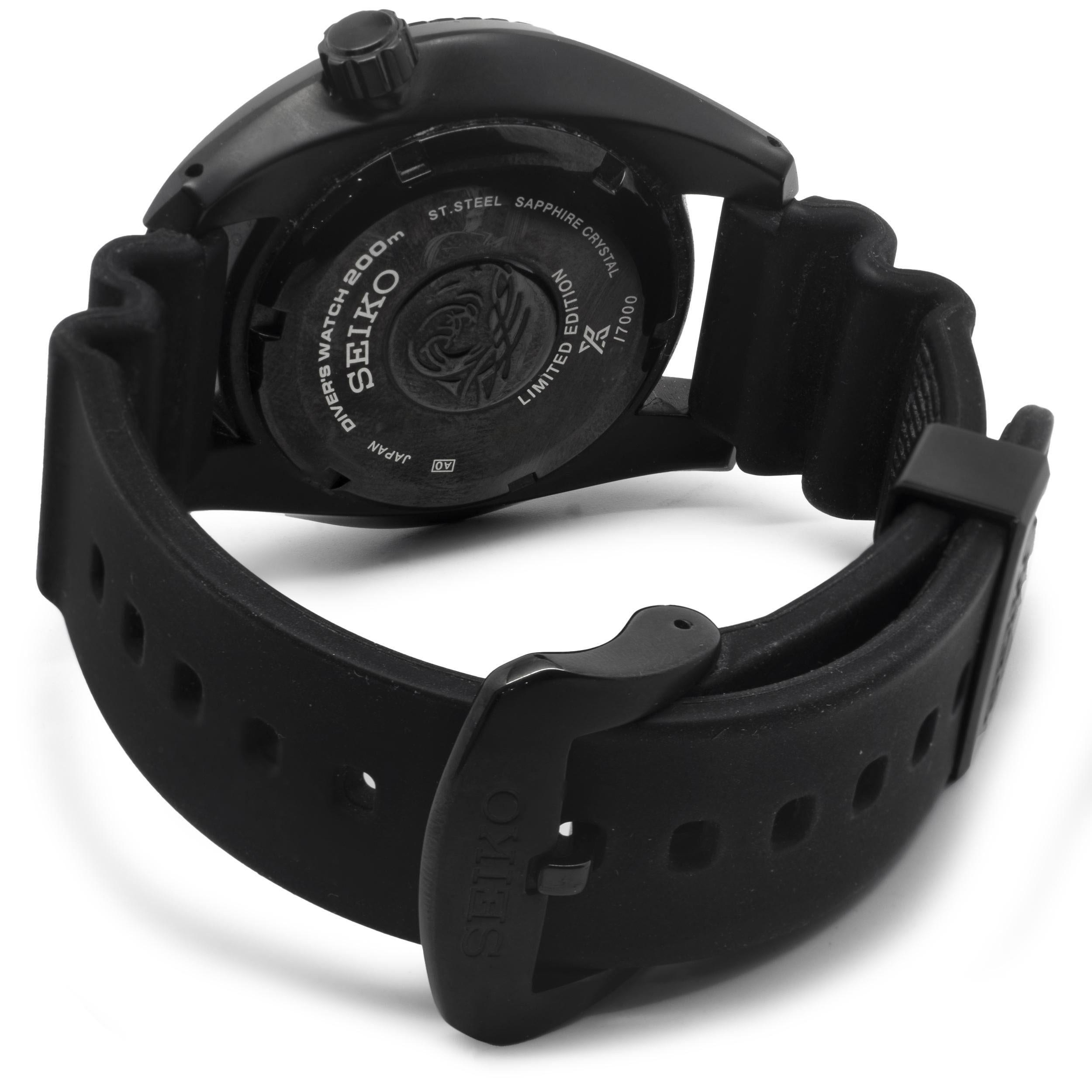 Seiko Black Stainless Steel Prospex Limited Edition For Sale at 1stDibs ...