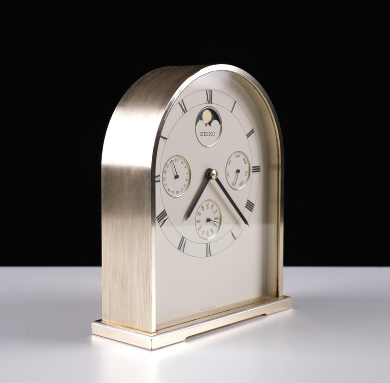 Seiko Table Clock from the 1980's, in Brass, with Roman Numerals For ...