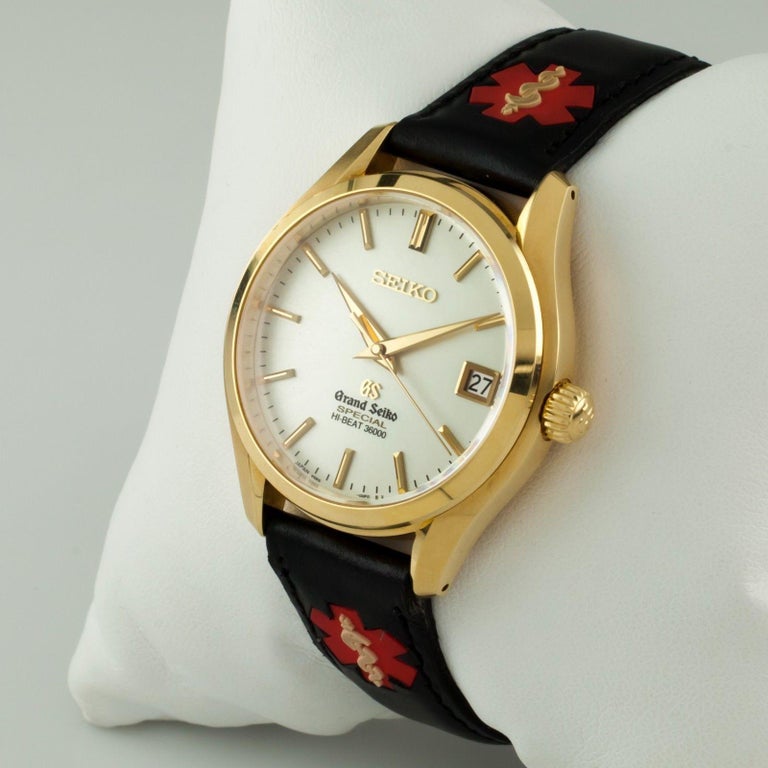 Seiko Yellow Gold Grand Seiko Hi-Beat 36000 Mechanical Wristwatch at ...
