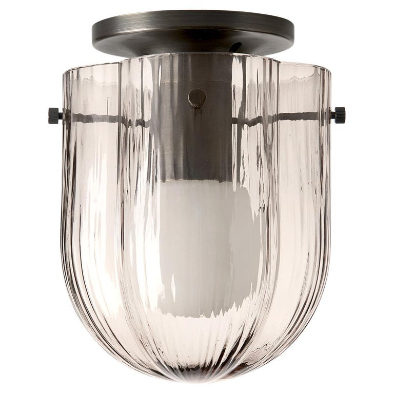 Seine Ceiling Lamp - Antique Brass, Smoke For Sale at 1stDibs