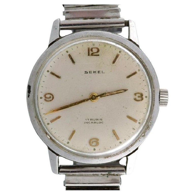 Sekel Wristwatch with Manual Winding, Mid-20th Century For Sale at 1stDibs