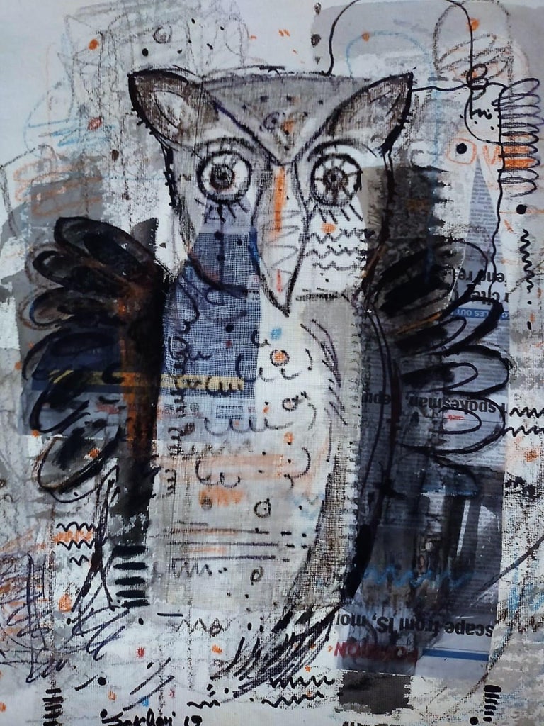 Sekhar Kar - Untitled, Mixed Media on Paper Black Color Indian ...