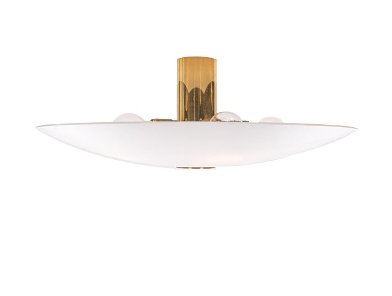 SELA-GELA 55 Glass and Brass Flush Mount Light by Florian Schulz ...