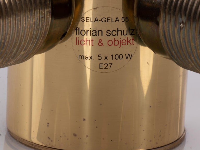 SELA-GELA 55 Glass and Brass Flush Mount Light by Florian Schulz ...