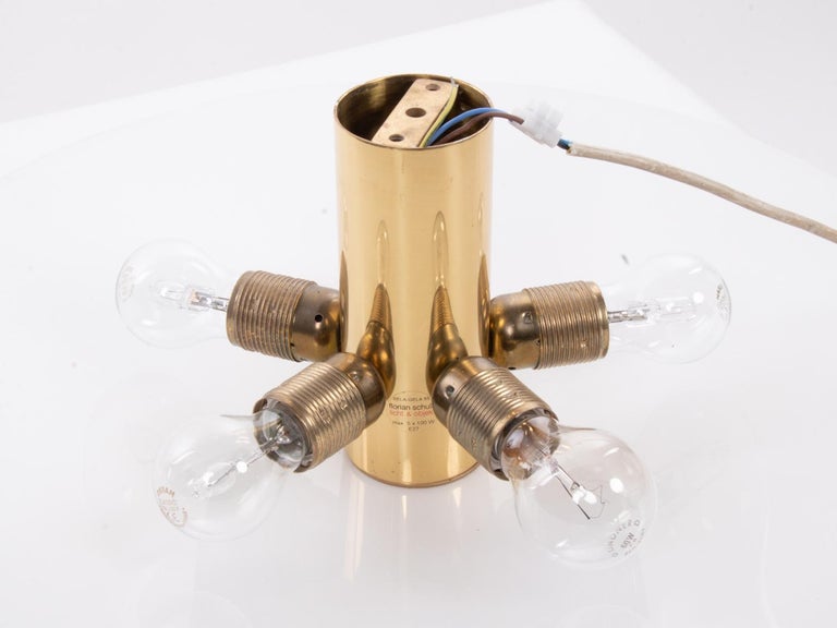 SELA-GELA 55 Glass and Brass Flush Mount Light by Florian Schulz ...