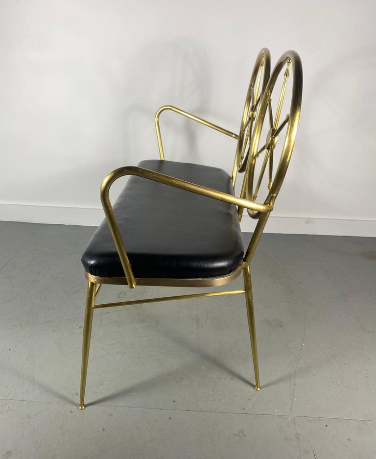 Seldom Seen Chiavari Brass Compass 2-Seat Bench Manner of Gio Point ...