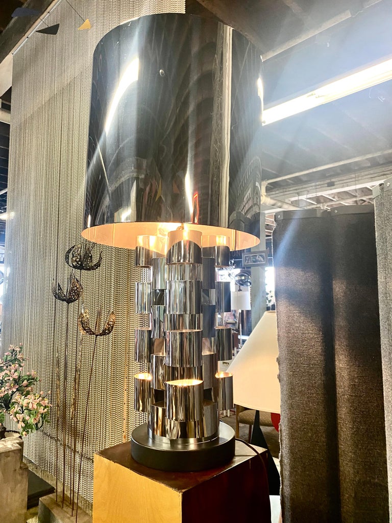 Seldom Seen Curtis Jere Chrome Weave Brutalist Table Lamp / Chrome ...