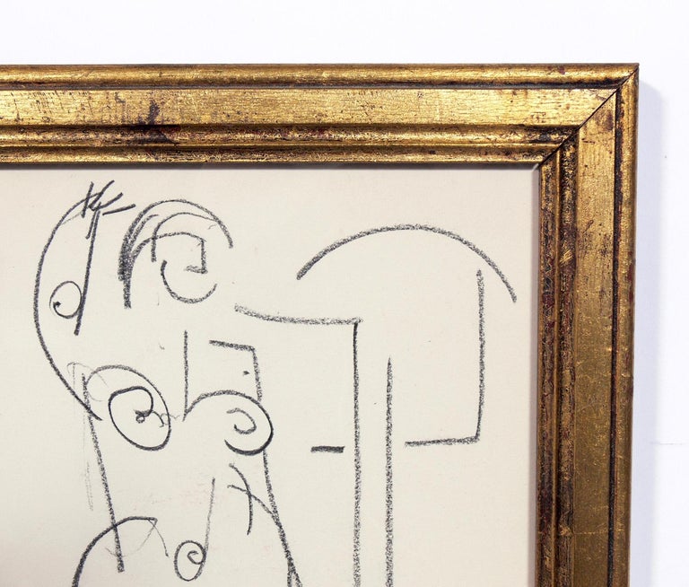 Selection of Figural Drawings in Vintage Gilt Frames For Sale at 1stDibs