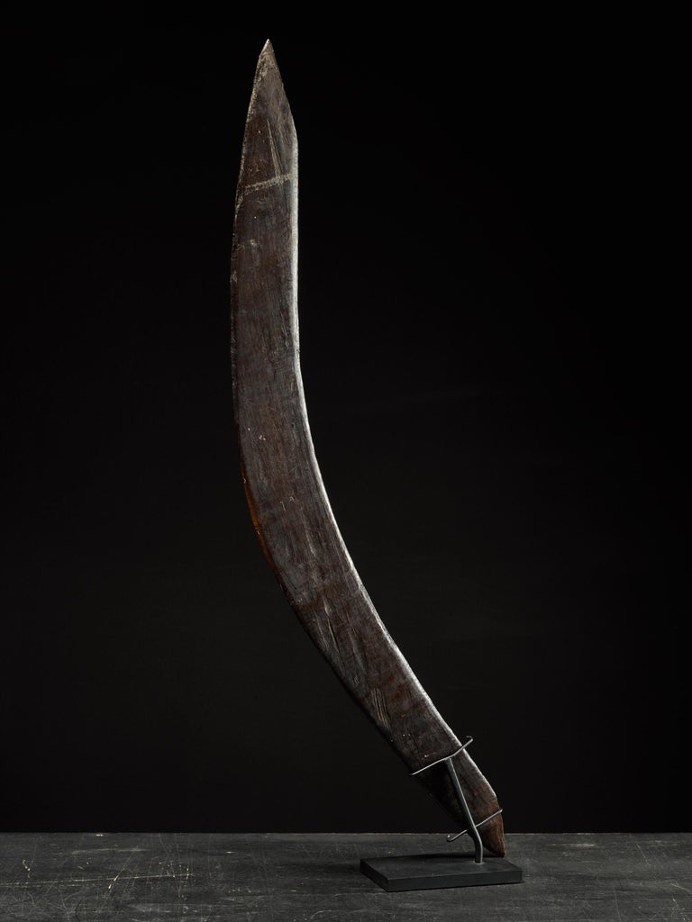 Selection of Three Aboriginal Traditional Weapons, Boomerang and Two ...