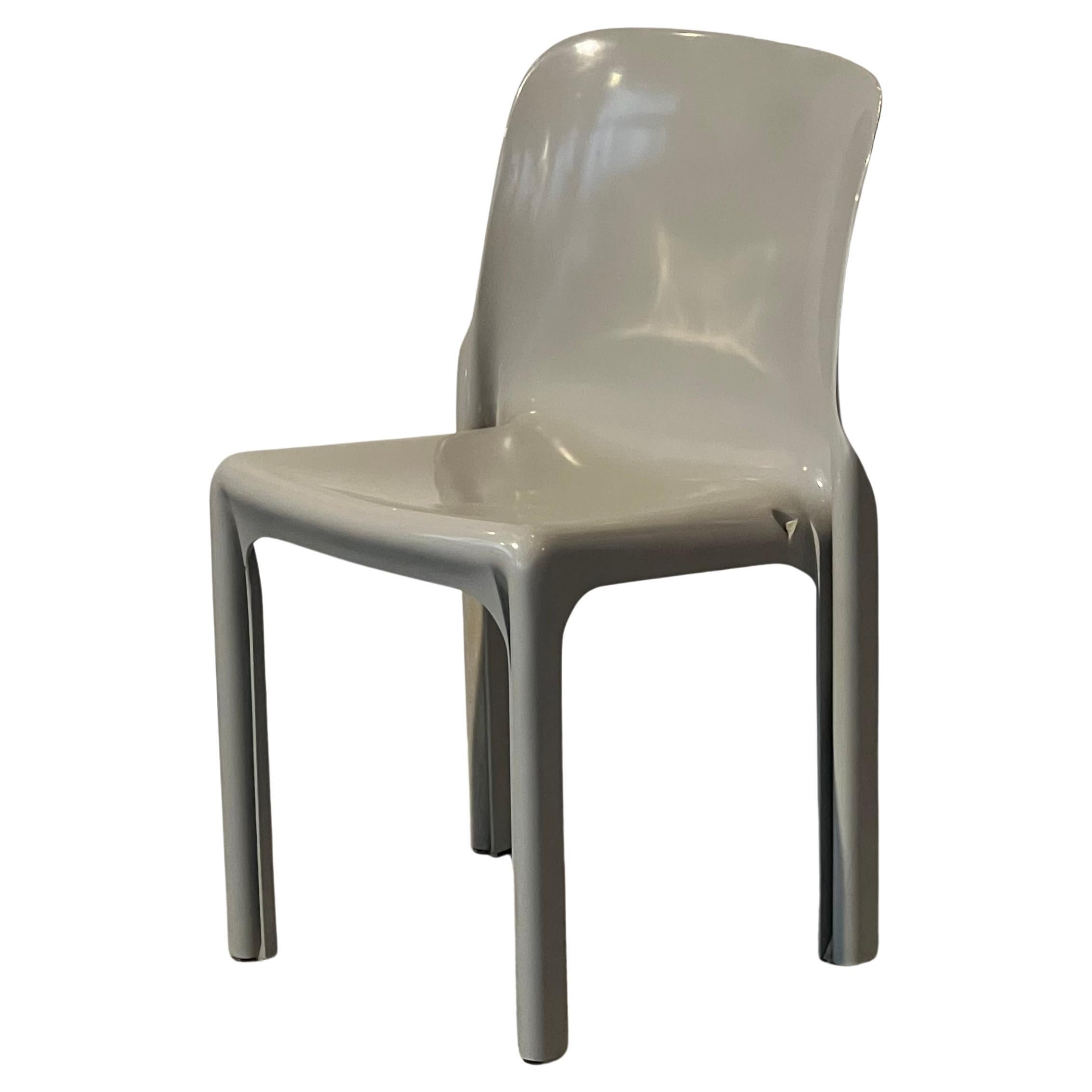 Italian Chair by Vico Magistretti for Artemide, Red Selene Chair, Italy ...
