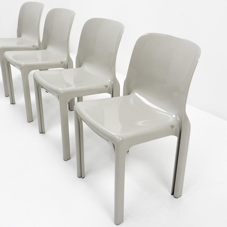Selene Chairs by Vico Magistretti for Artemide, 12 Pcs For Sale at 1stDibs