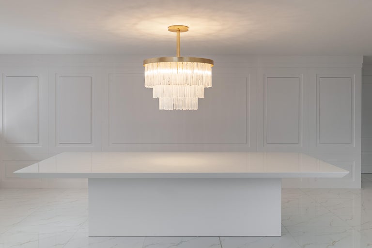 Selenite Chandelier 120 by Aver For Sale at 1stDibs