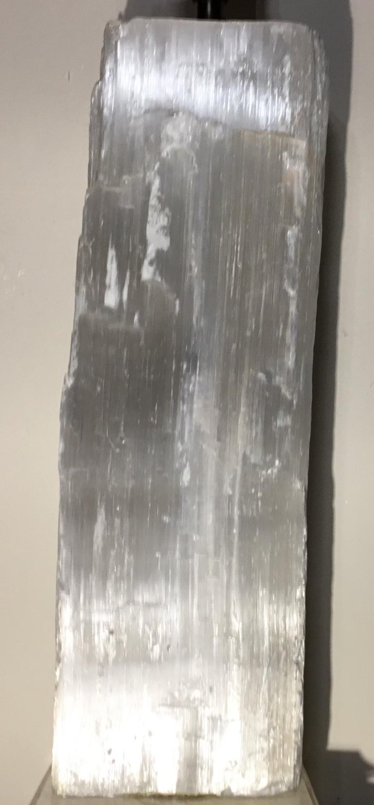 Selenite Crystal Stone Table Lamp at 1stDibs | crystal stone lamps ...