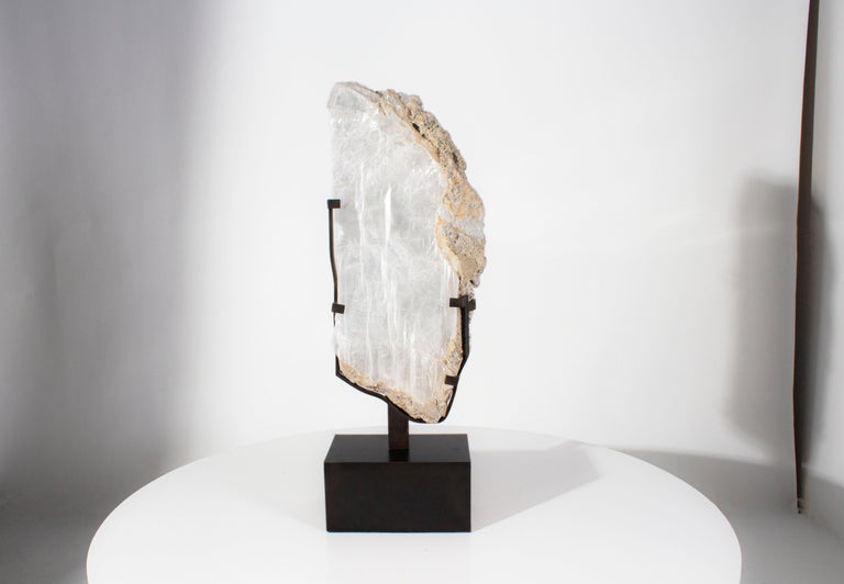 Selenite Natural Sculpture on Museum Mount at 1stDibs | selenite sculpture