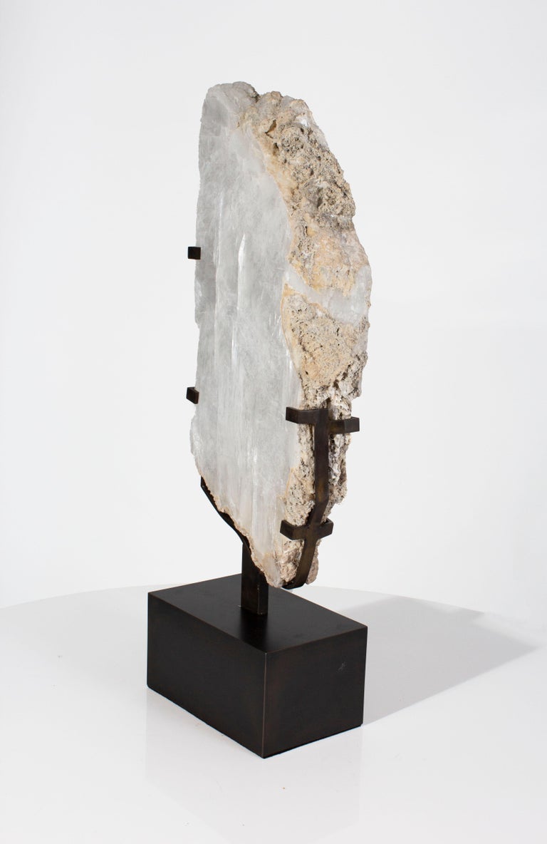Selenite Natural Sculpture on Museum Mount at 1stDibs | selenite sculpture