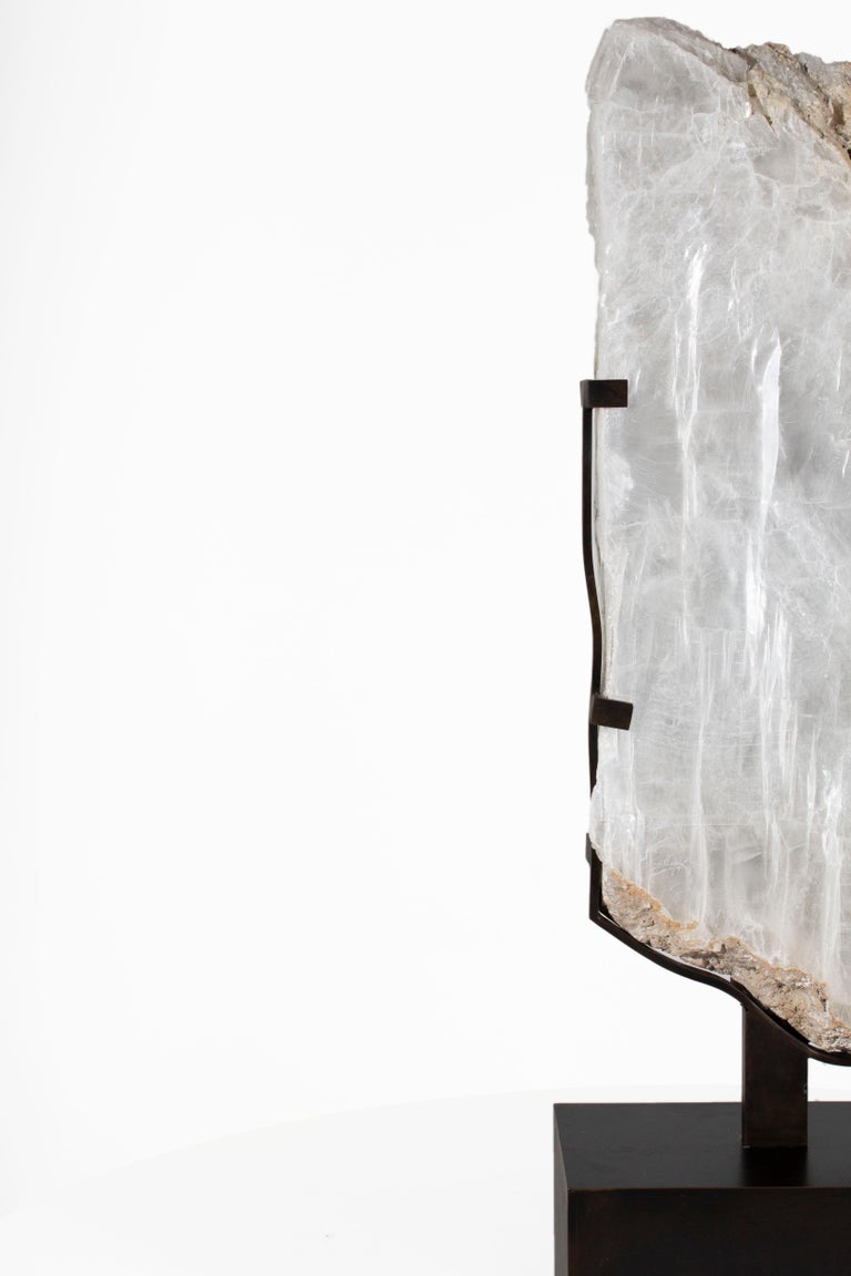 Selenite Natural Sculpture on Museum Mount at 1stDibs | selenite sculpture