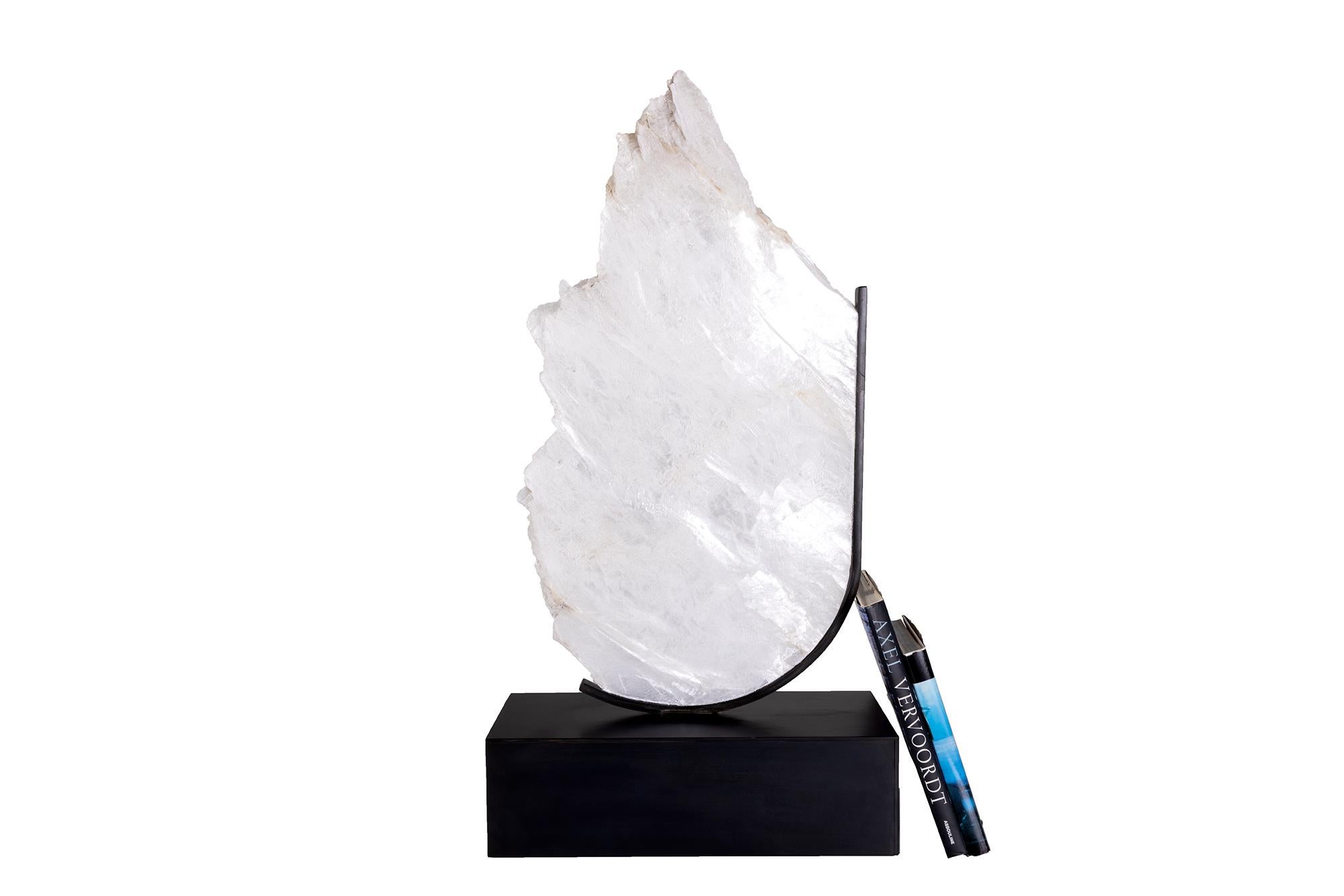 Selenite Sculpture on Mount For Sale at 1stDibs