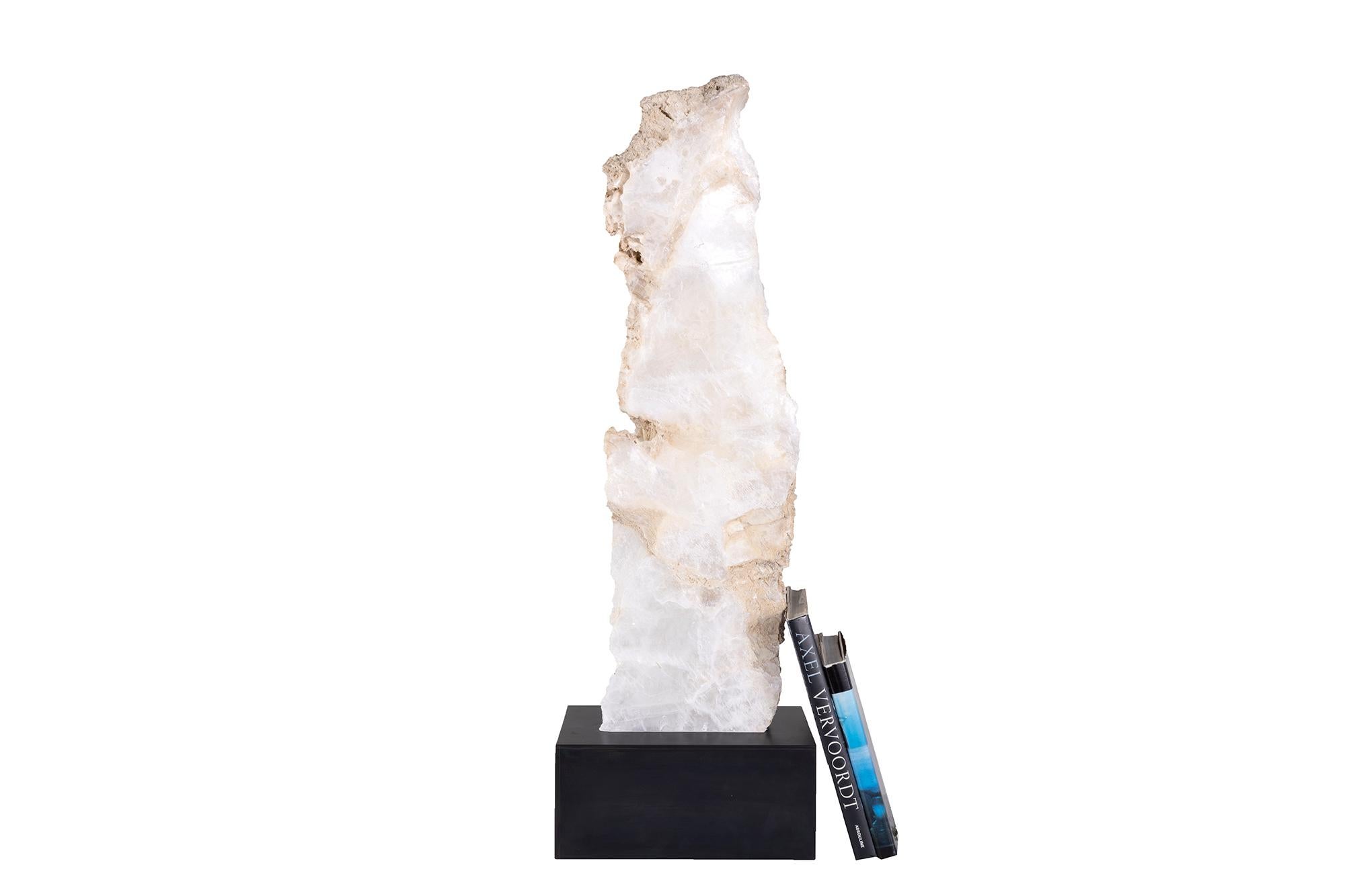 Selenite Sculpture on Mount at 1stDibs