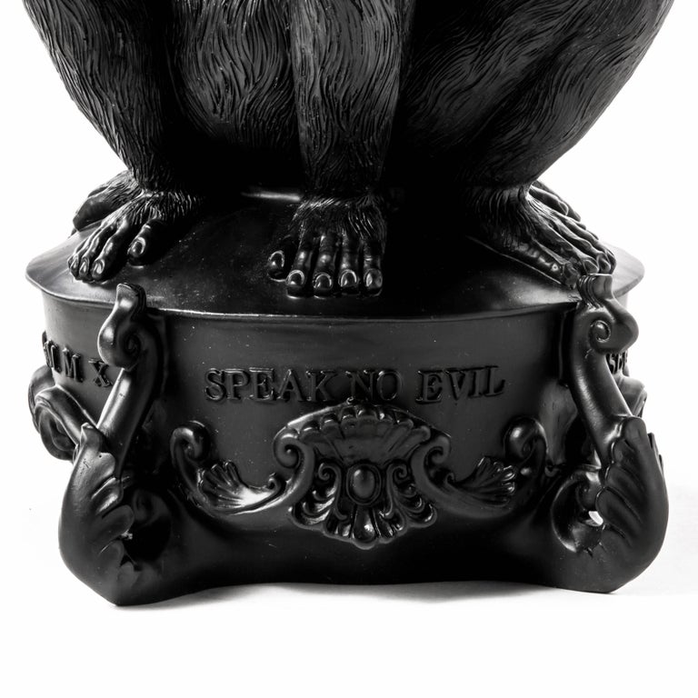 Seletti "Burlesque - The No Evil Monkeys" Five-Arm Chandelier, Black ...