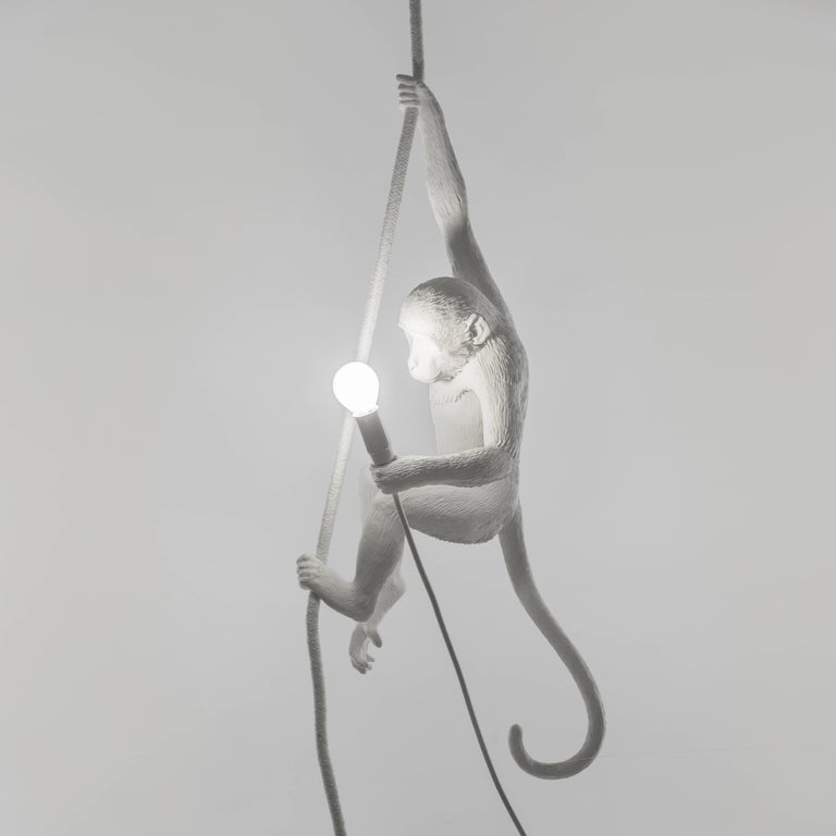 Seletti Resin Lamp 'Monkey Lamp-Us', with Rope For Sale at 1stDibs