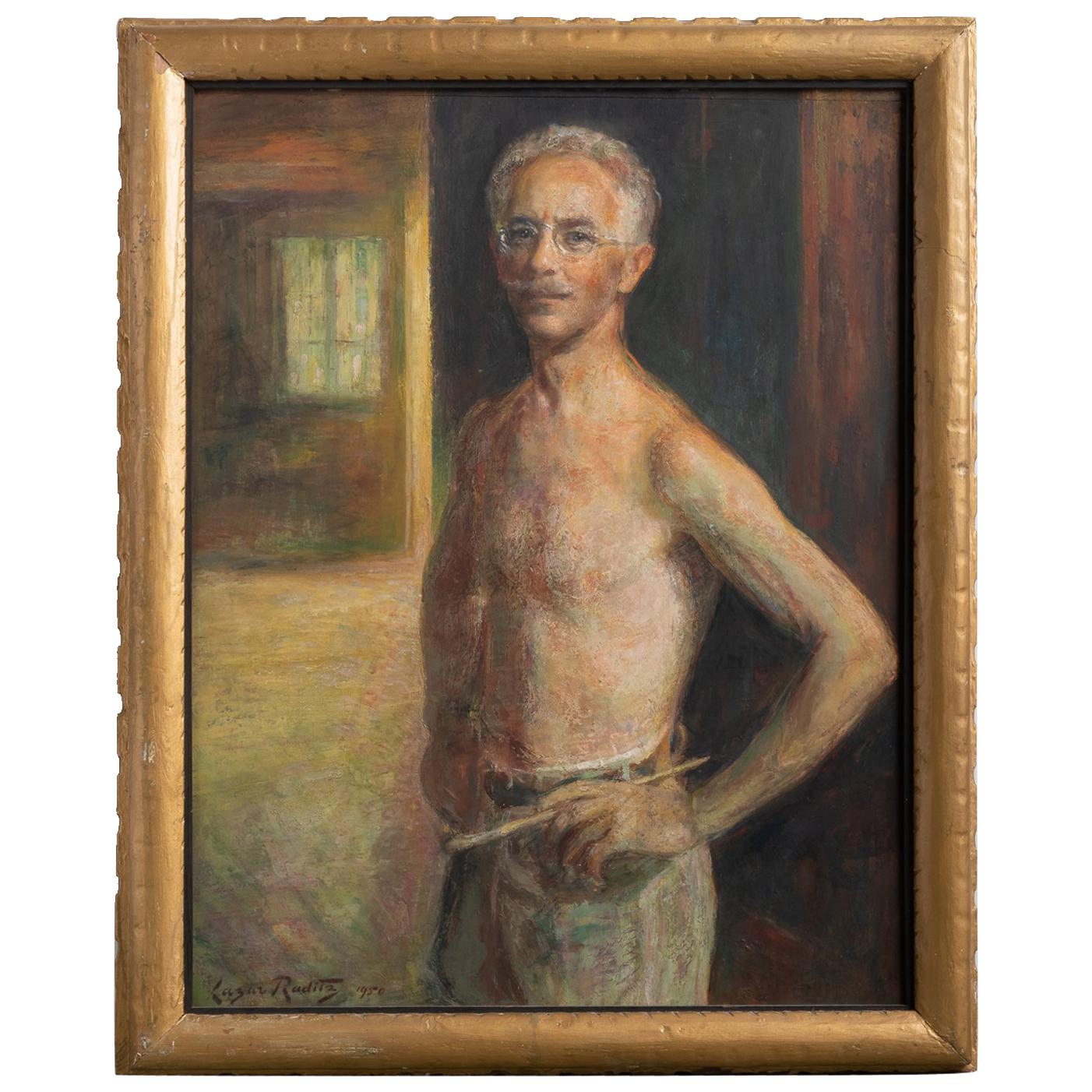 Self Portrait by Lazar Raditz, circa 1950 For Sale at 1stDibs