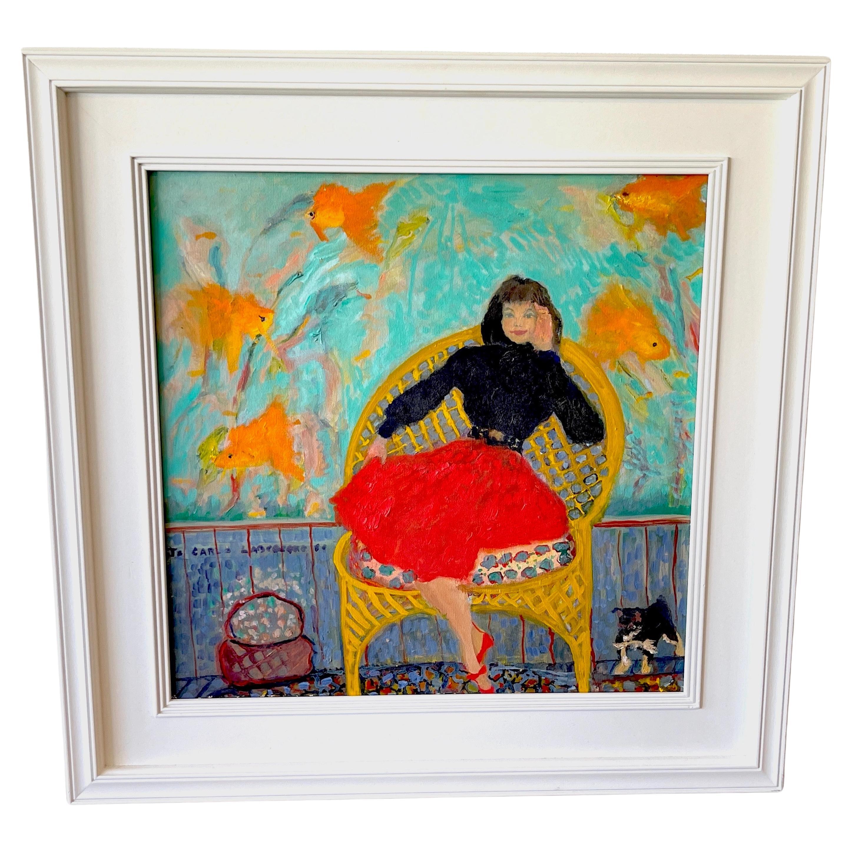 'Self Portrait' by Ouida George for Carl Labrocke, 1980 For Sale at 1stDibs