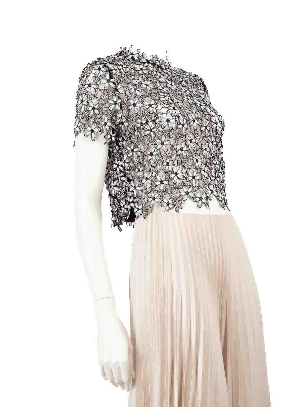 Self-Portrait Floral Lace See Through Top Size M For Sale at 1stDibs