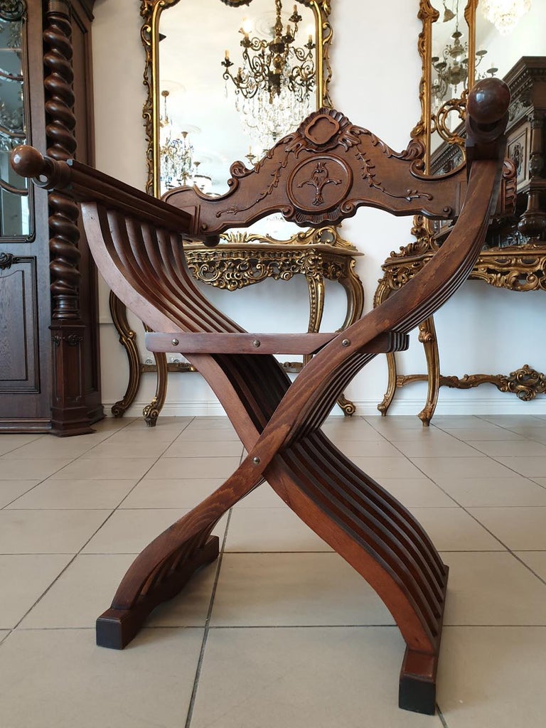 Sella Curulis / Curule Seat Folding Scissor Chair at 1stDibs